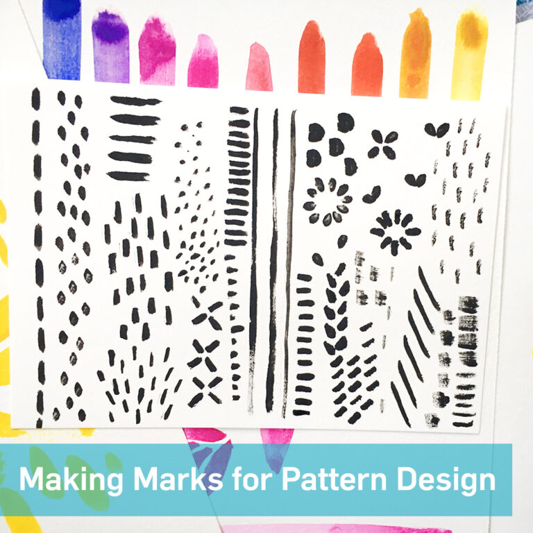 Mark Making for Pattern Design - Lucky Cosmos Creative